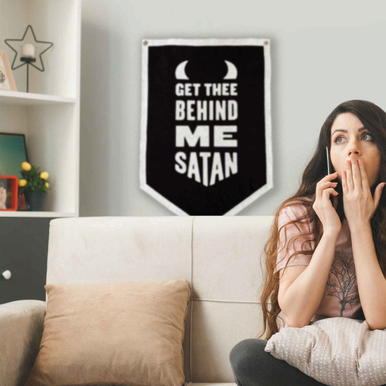 Get Thee Behind Me Satan Banner – rubythreadgood